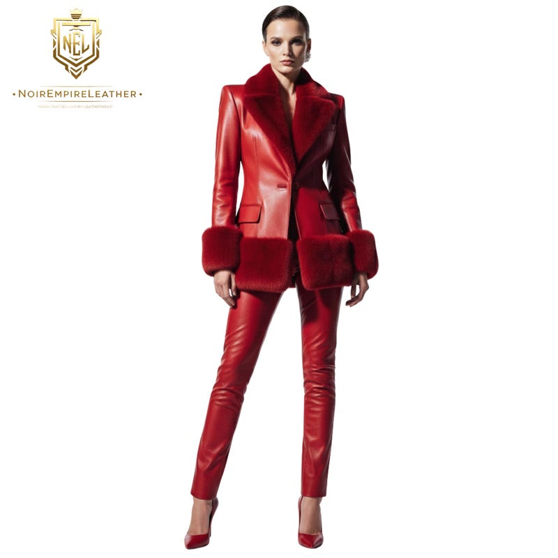 Red and Pink Pant Suit - Etsy