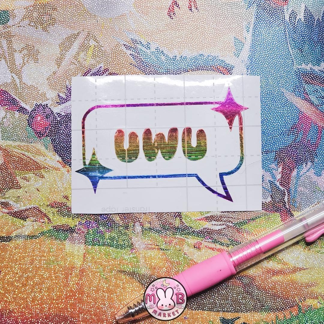 Uwu Chat Bubble Vinyl Decal | Fan Inspired - Etsy