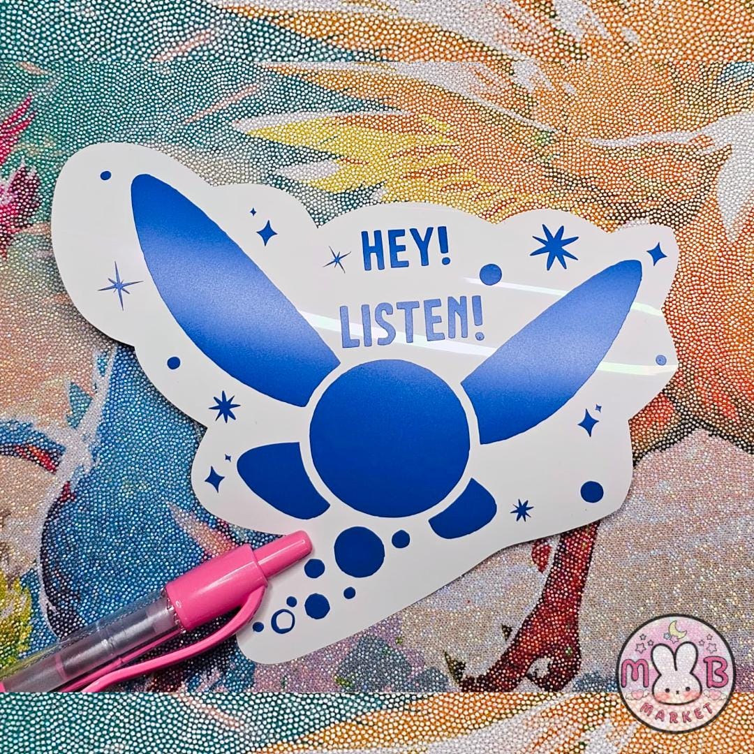 Navi “hey! Listen!” Vinyl Decal - Zeld Sticker | Fan Inspired - Etsy