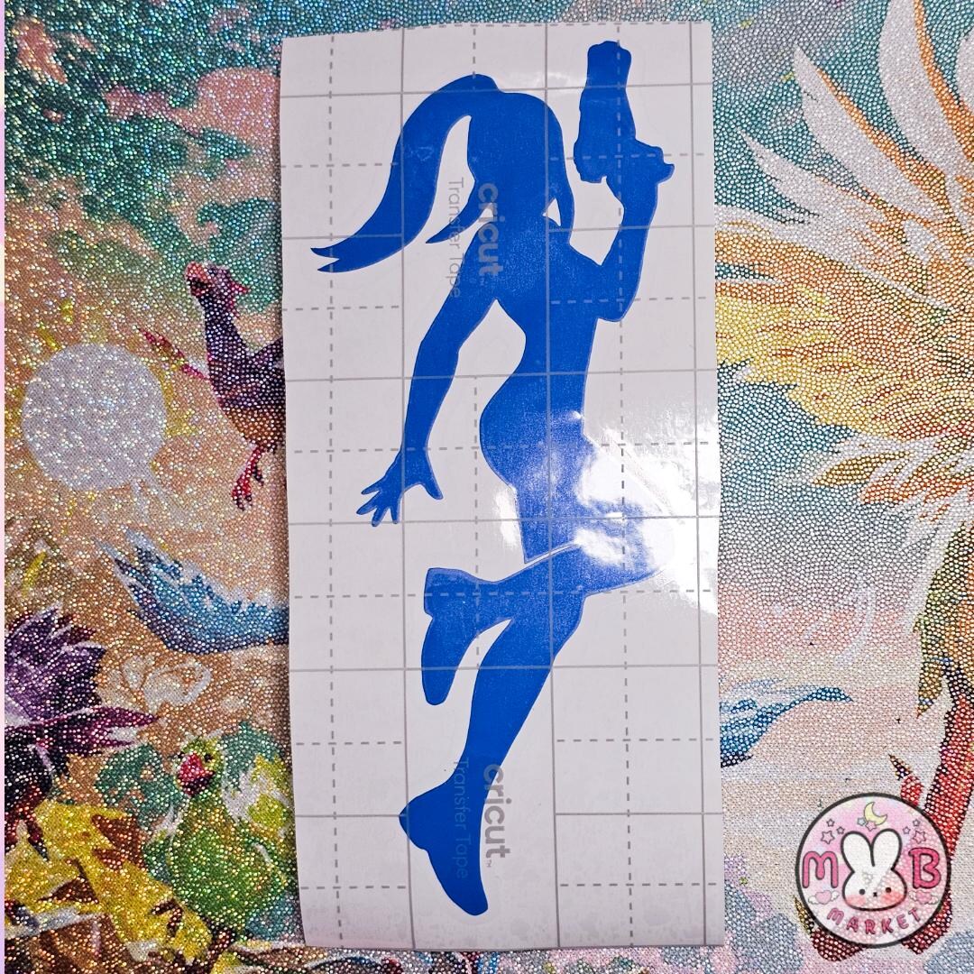Zero Suit Samus Vinyl Decal | Metroid Silhouette Sticker | Retro Gamer ...