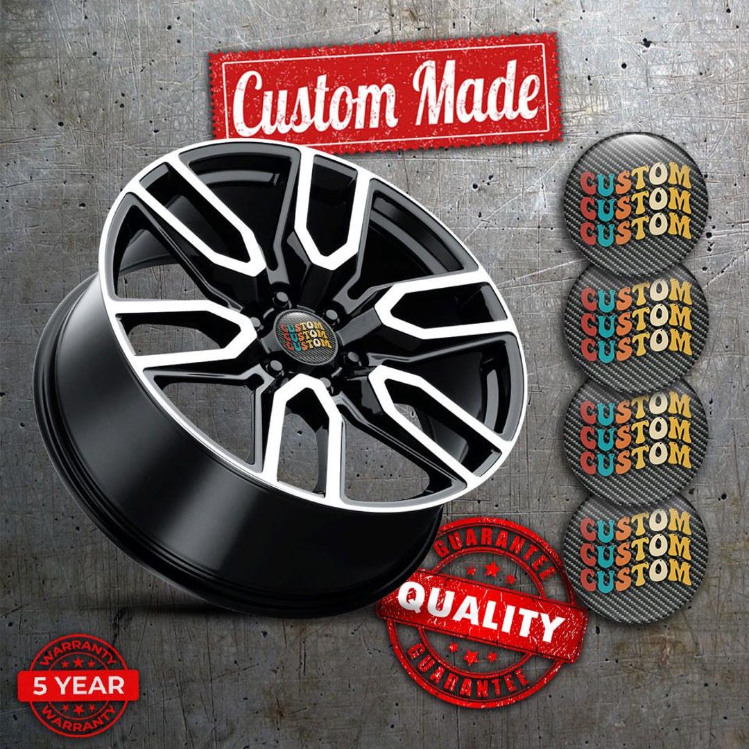 All Sizes Custom Design Epoxy Emblem: 4pcs Dome Decals for Wheel Center ...