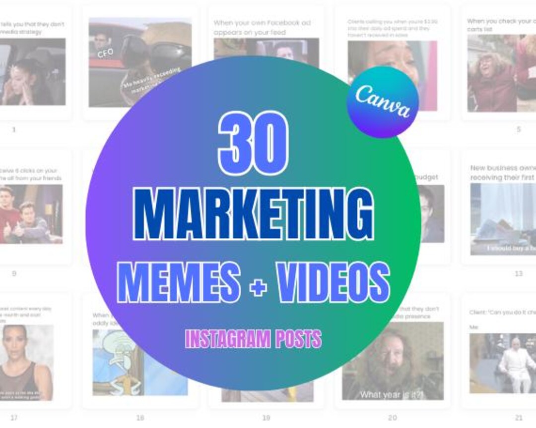 Viral Marketing Memes Bundle (editable in Canva) - Etsy