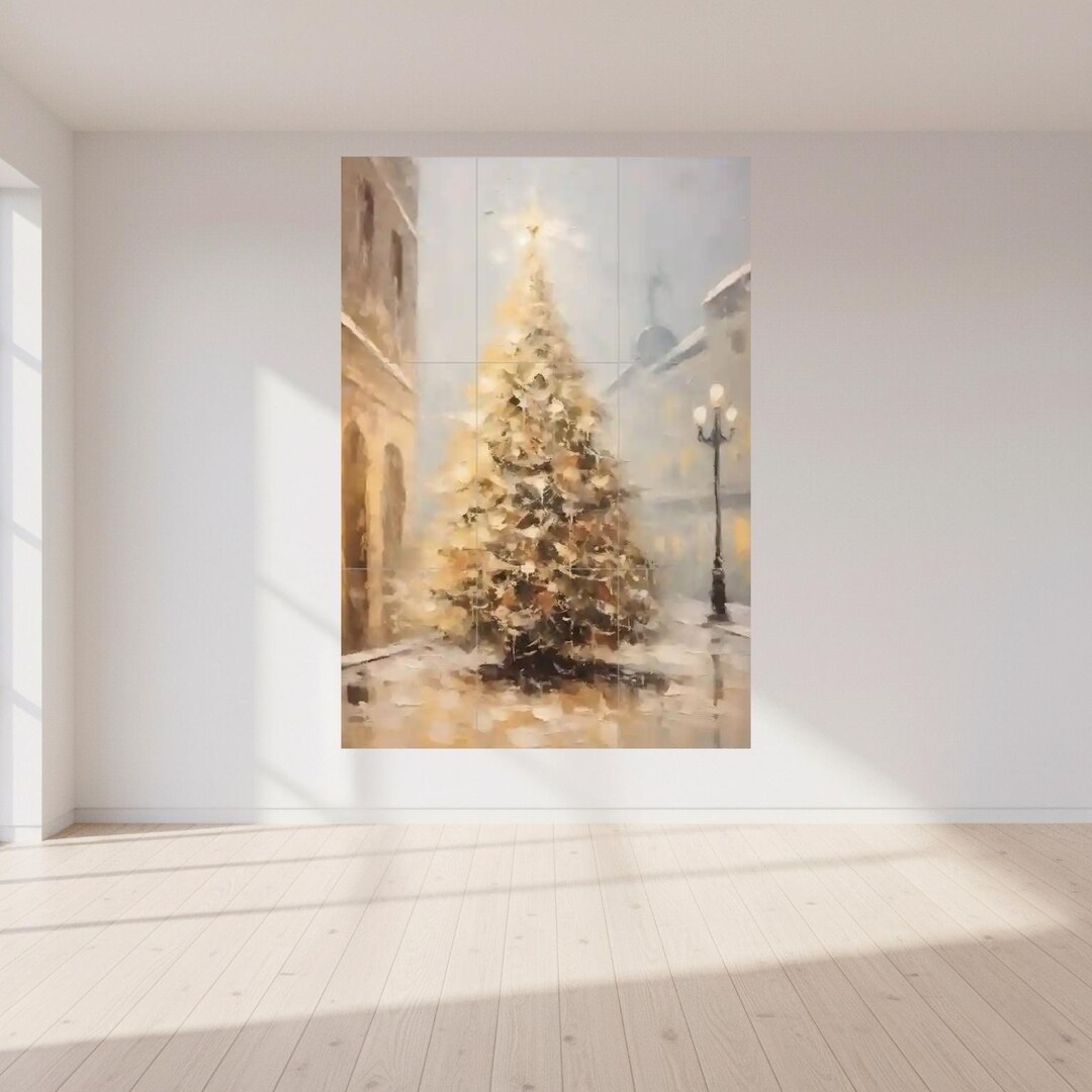 Glowing Town Square Tree Puzzle Poster (9/36 Pcs) | DIY Christmas ...