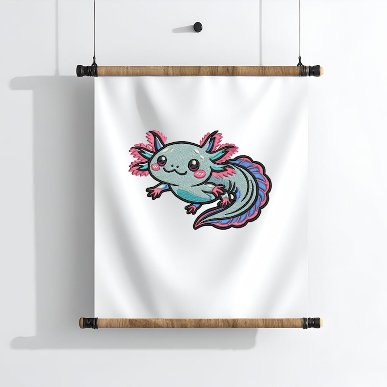 17 Axolotl Embroidery Designs Bundle, Cute Baby Axolotl Kawaii Water ...