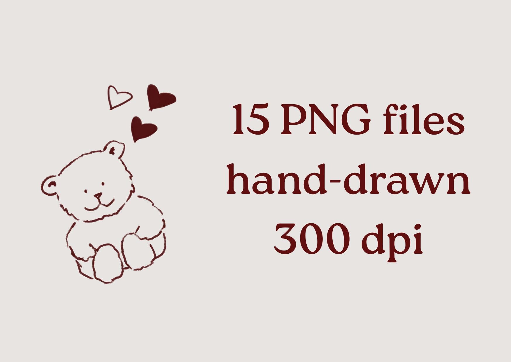 Valentine’s Day Clipart | Hand-drawn Love Doodles | Romantic PNG ...