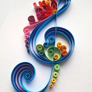 Treble Clef Wall Art, Treble Clef Wall Decor, Original Quilling Art ...