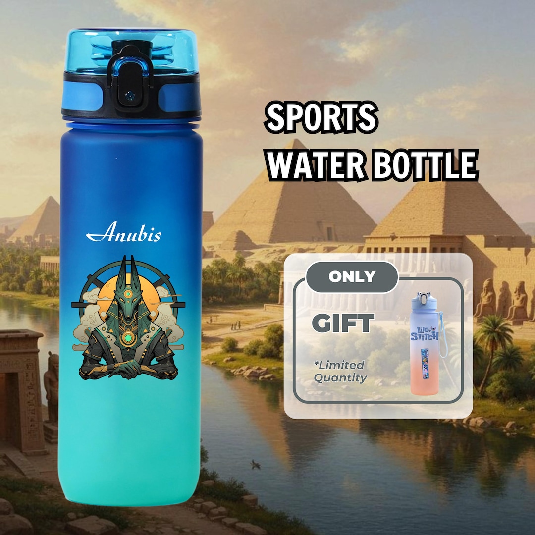 Egyptian God Inspired Sports Water Bottle – Reusable Gradient Bottle ...