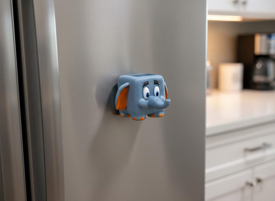 3D Resin Elephant Fridge Magnet, Nursery Decor, Good Luck Charm - Etsy