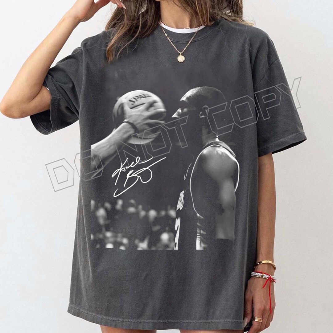 Comfort Colors Kobe Bryant Bleached T-shirt: Faded Black Cotton Unisex ...