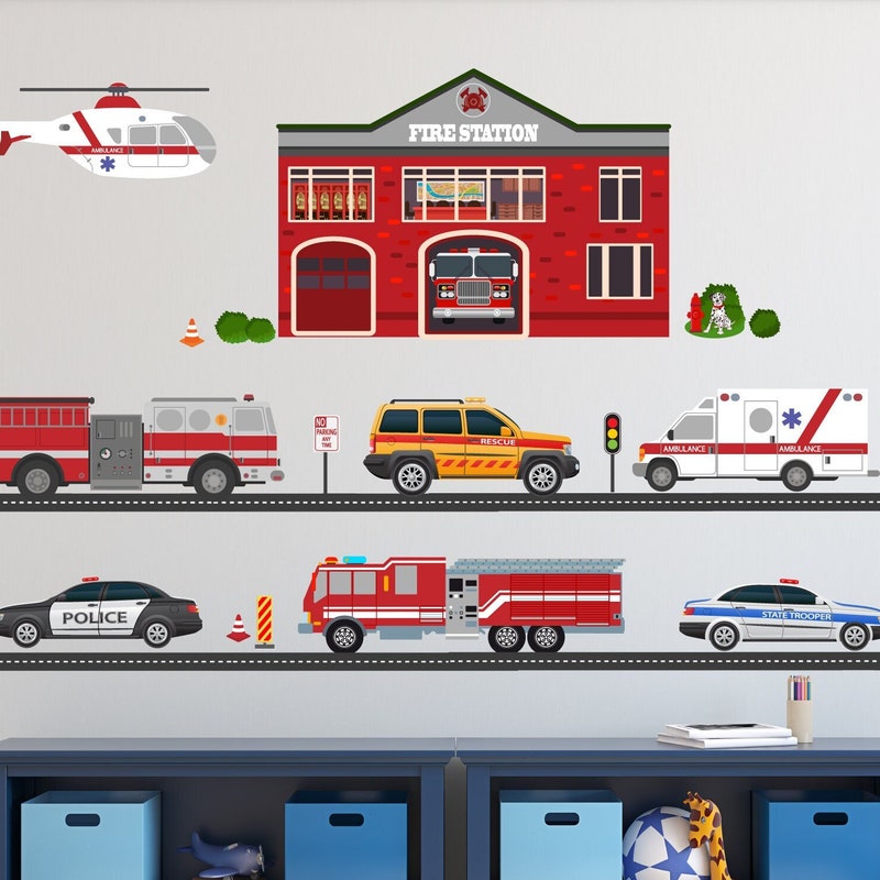 Fire Station Decal - Etsy