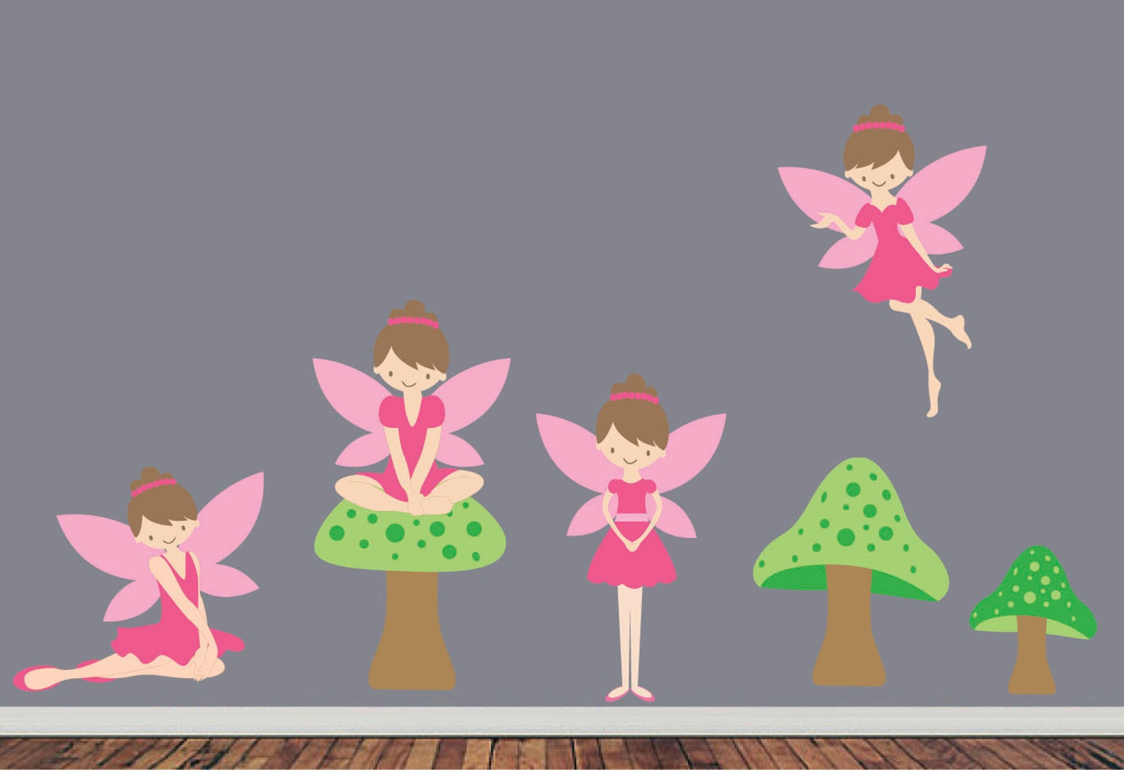 Fairy Wall Decal Reusable Wall Decal Girls Wall Decal | Etsy