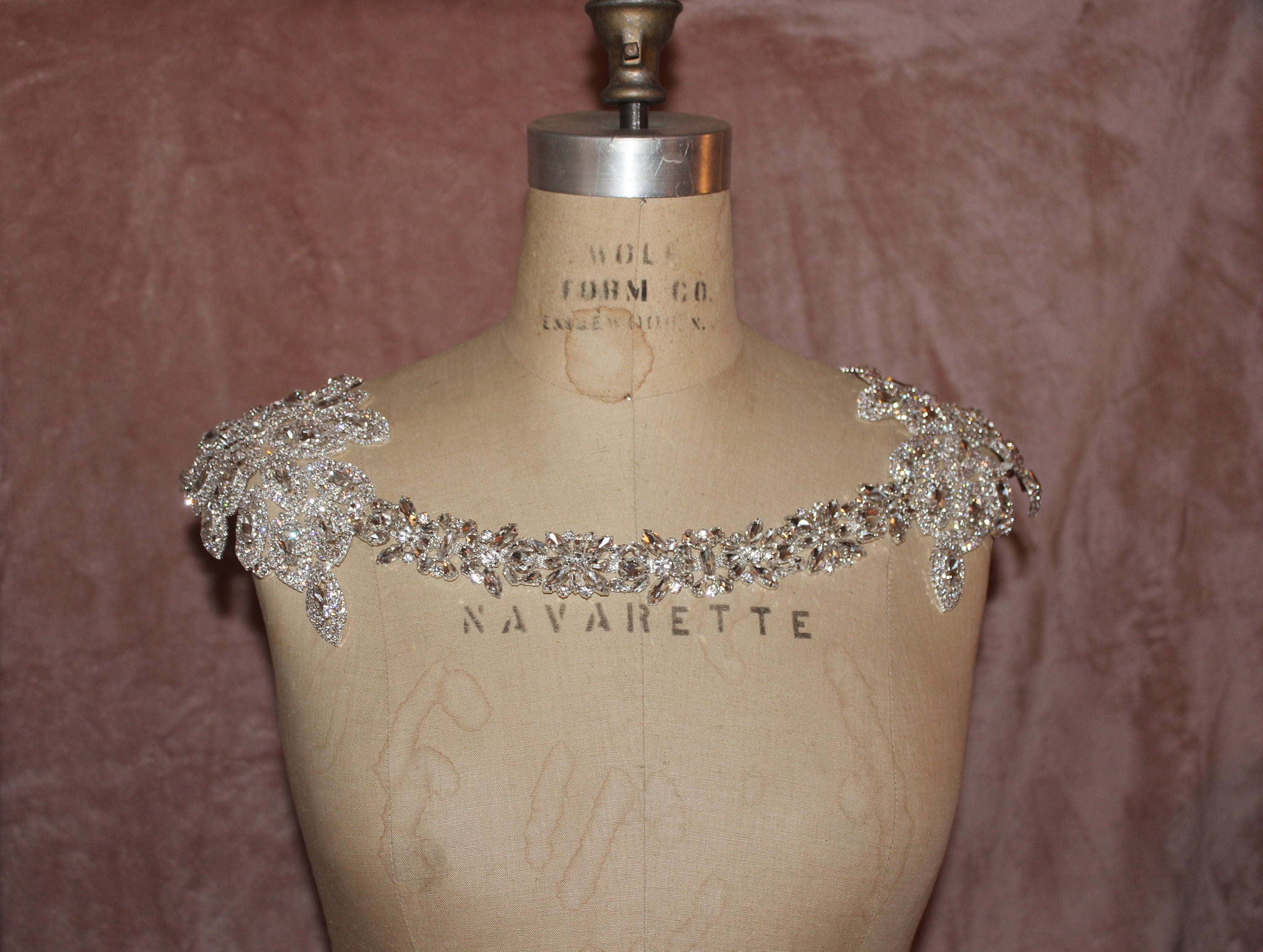 Shoulder Necklace, Shoulder Jewelry, Silver Shoulder Necklace, Bridal ...