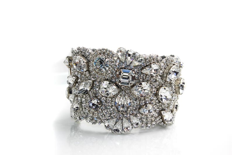 Crystal Cuff Crystal Bracelet Bridal Bracelet Wedding | Etsy