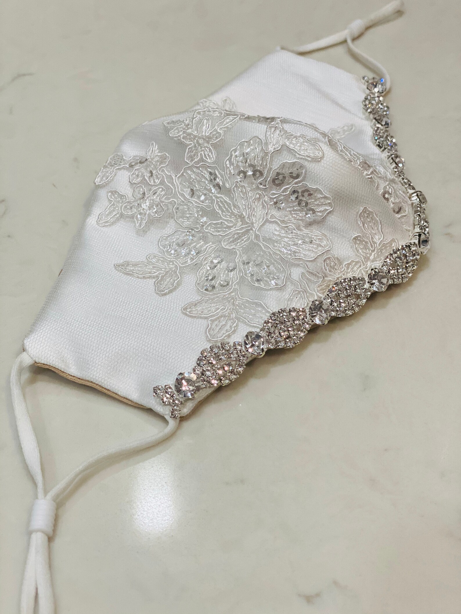 Bridal Lace Mask, Couture Bead Mask, Embellished Mask, Face Mask ...