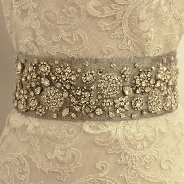 Beaded Bridal Sash - Etsy