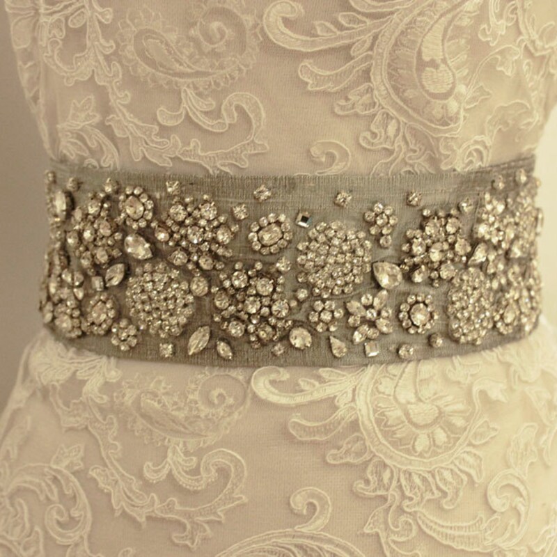 Beaded Bridal Sash - Etsy