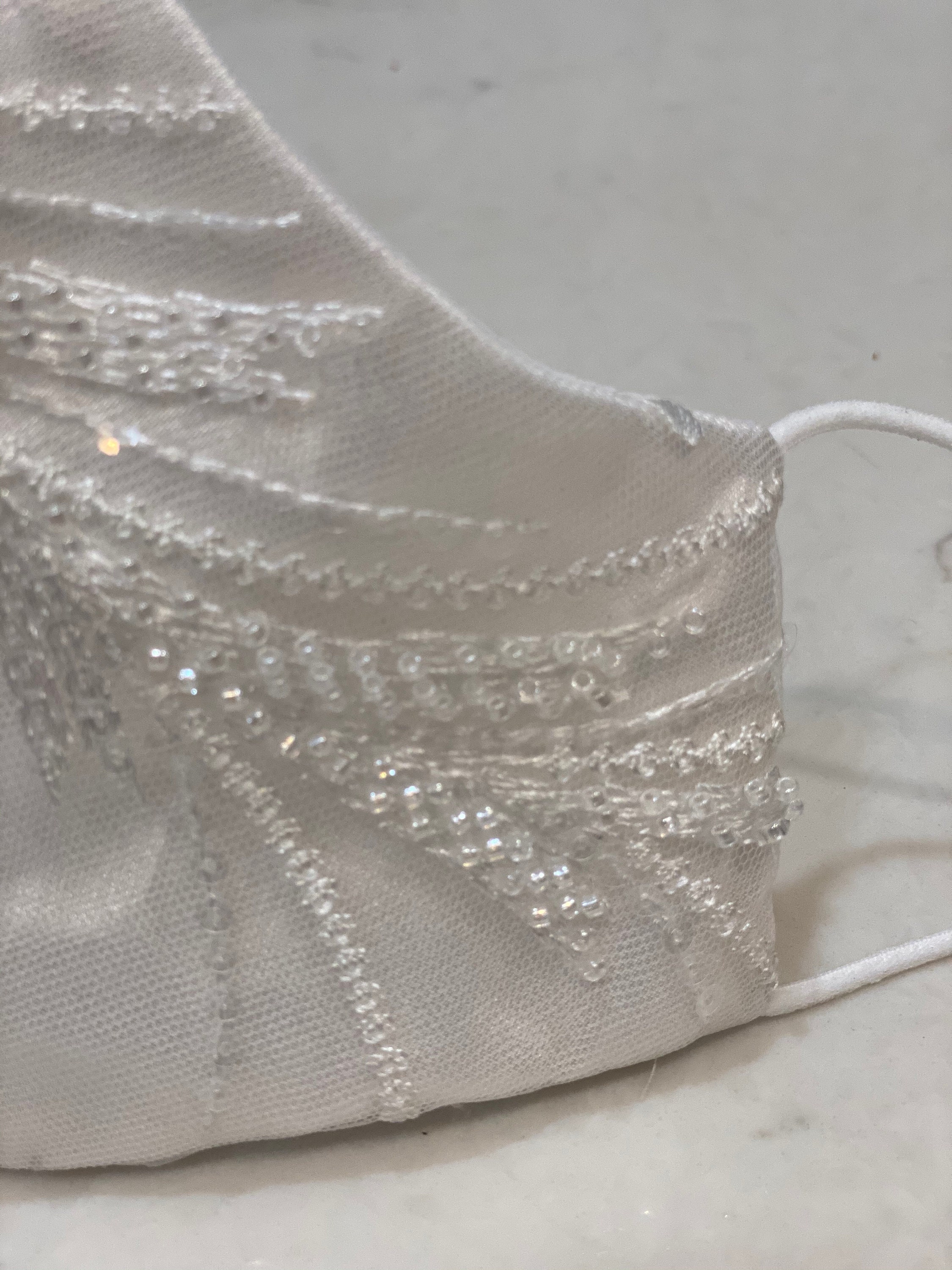 Bridal Lace Mask Couture Bead Mask Embellished Mask Face | Etsy