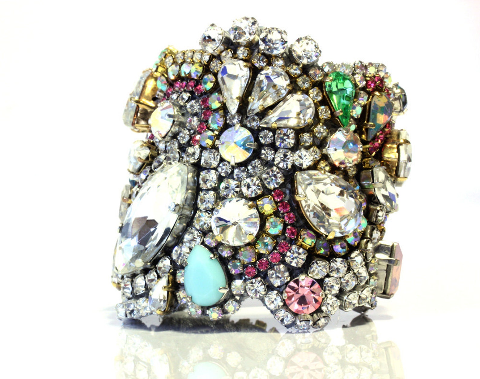 All Swarovski Pastel Color Cuff - Etsy