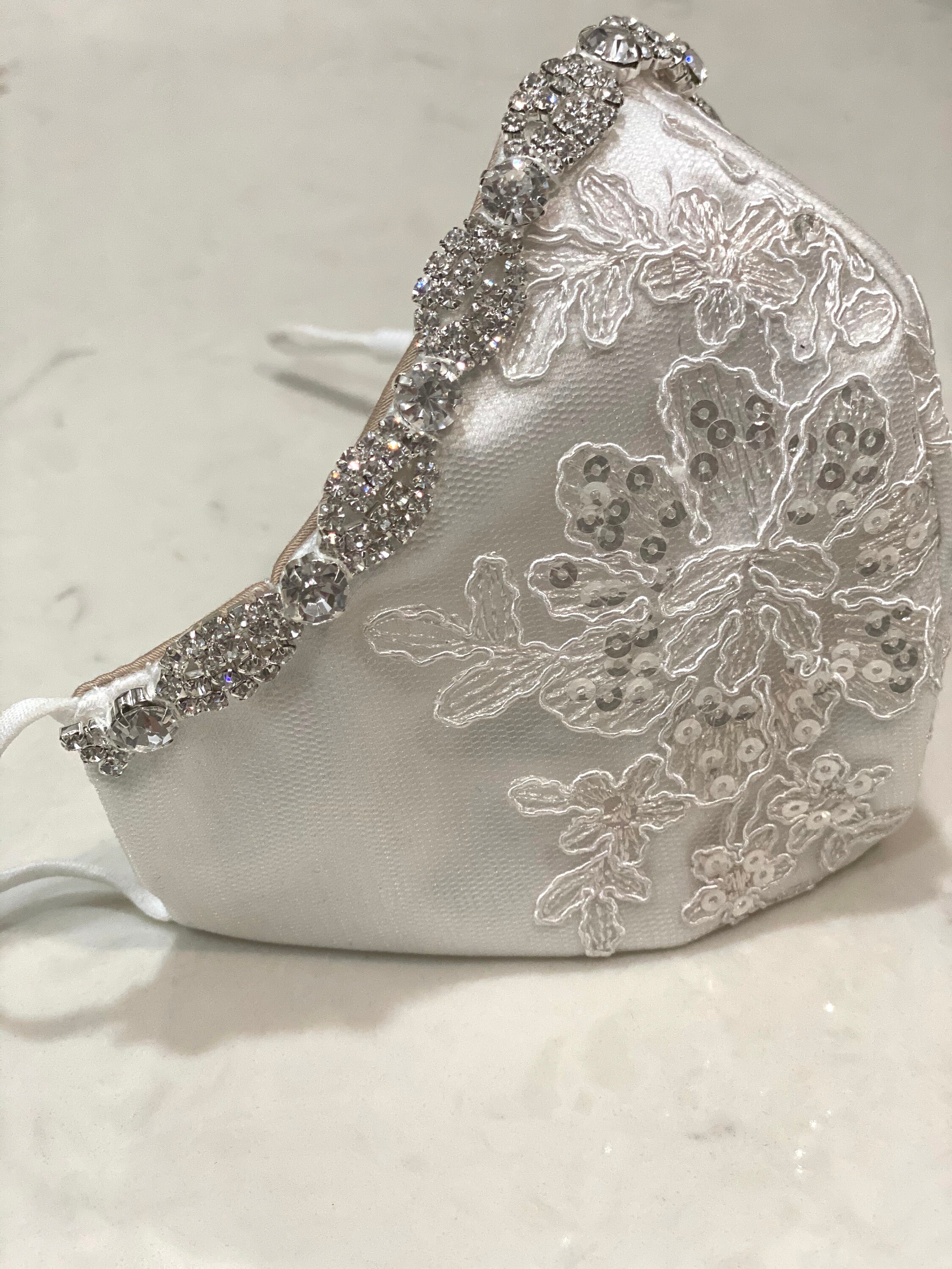 Bridal Lace Mask, Couture Bead Mask, Embellished Mask, Face Mask ...
