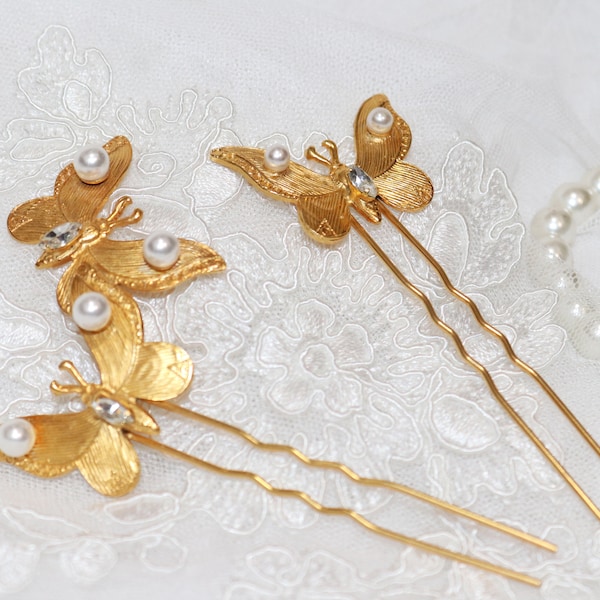 Butterfly Hairpin - Etsy