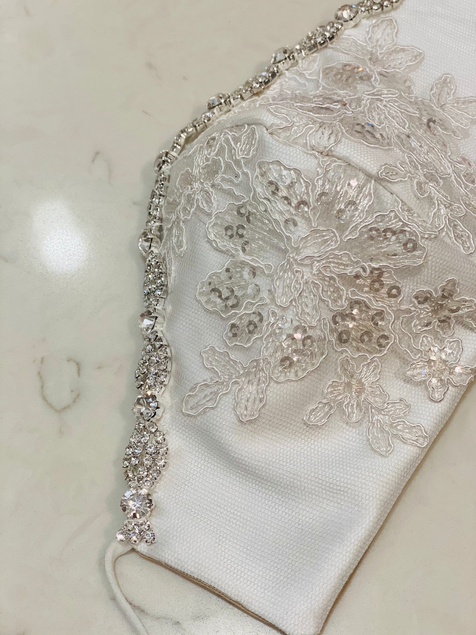 Bridal Lace Mask, Couture Bead Mask, Embellished Mask, Face Mask ...