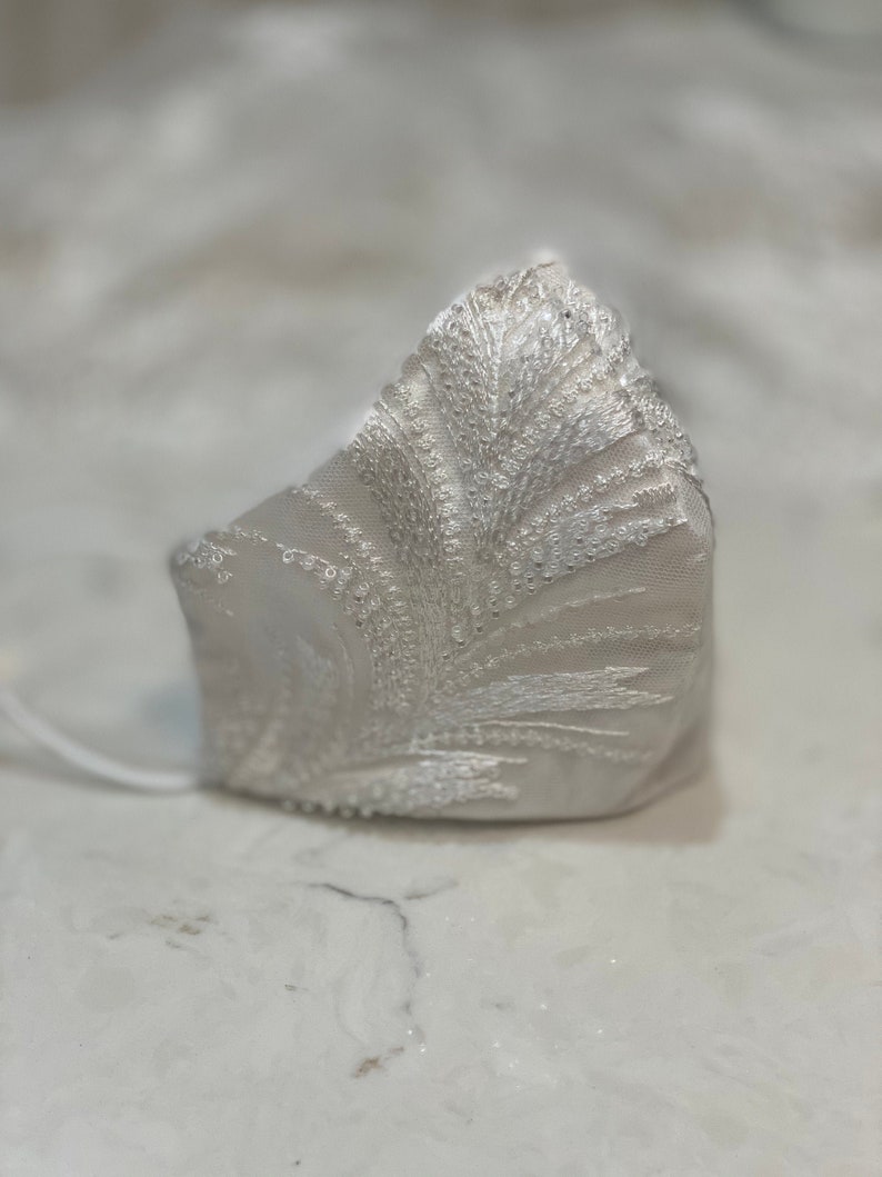 Bridal Lace Mask Couture Bead Mask Embellished Mask Face - Etsy
