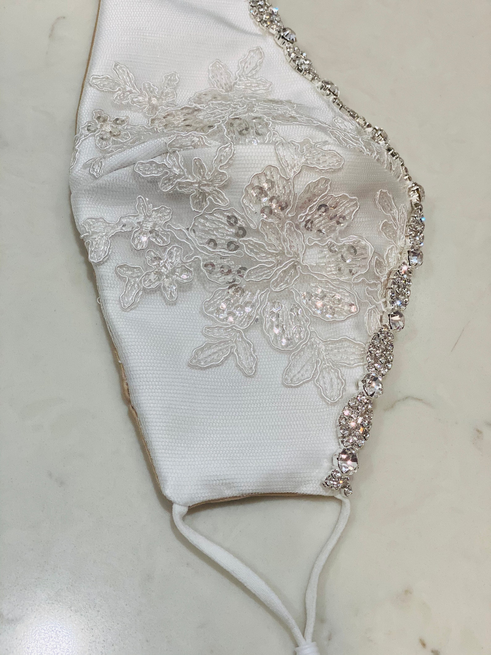 Bridal Lace Mask, Couture Bead Mask, Embellished Mask, Face Mask ...