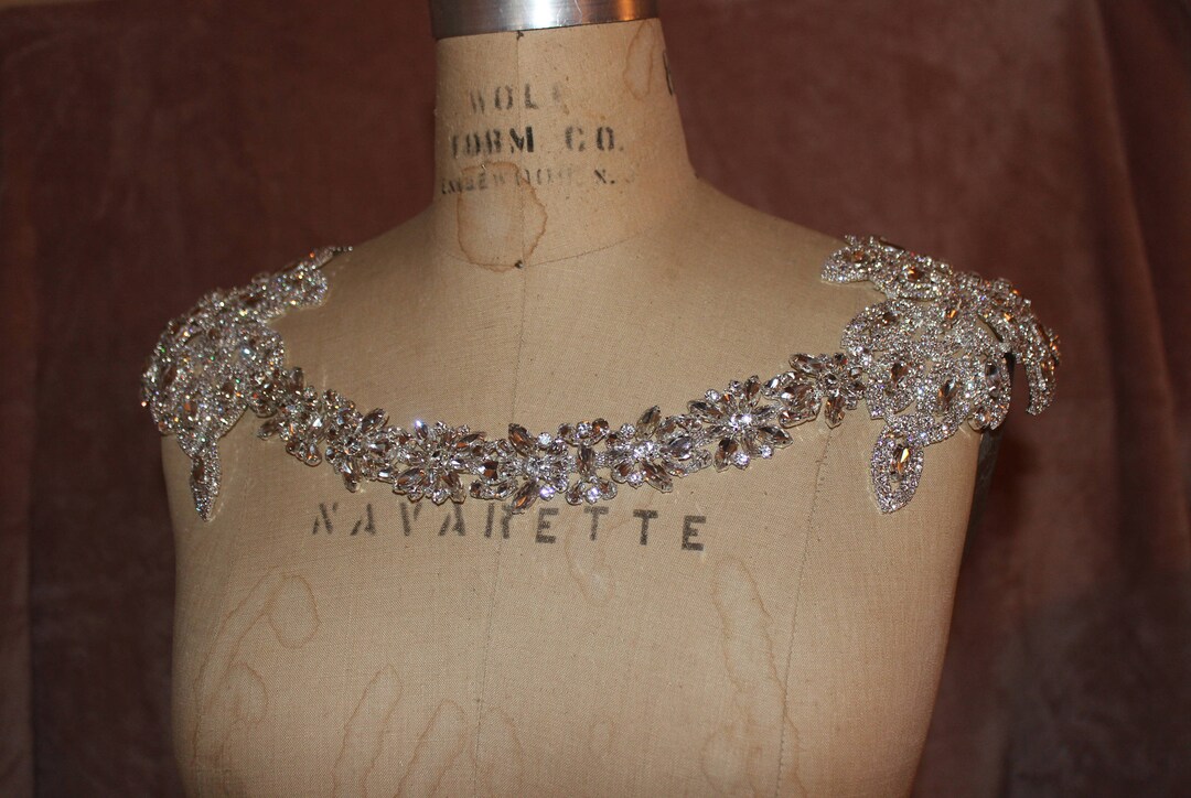 Shoulder Necklace, Shoulder Jewelry, Silver Shoulder Necklace, Bridal ...