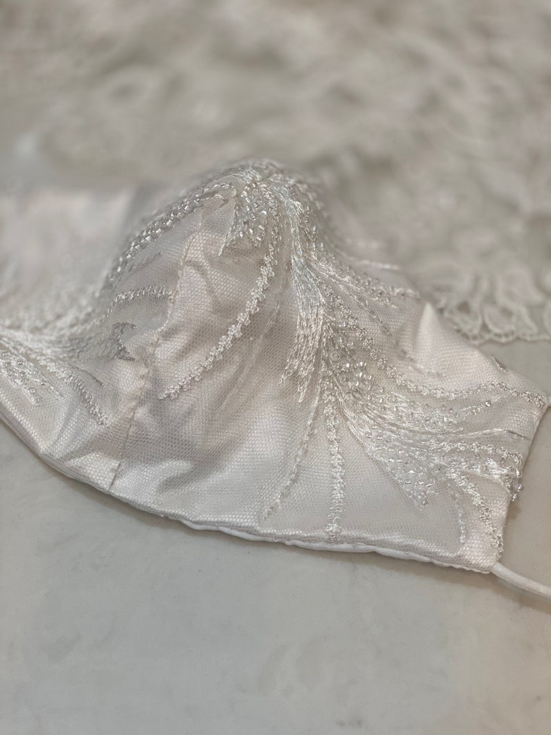 Bridal Lace Mask Couture Bead Mask Embellished Mask Face - Etsy
