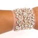European Crystals Bracelet, Crystal Cuff, Tulle Crystal Bracelet, Tulle ...