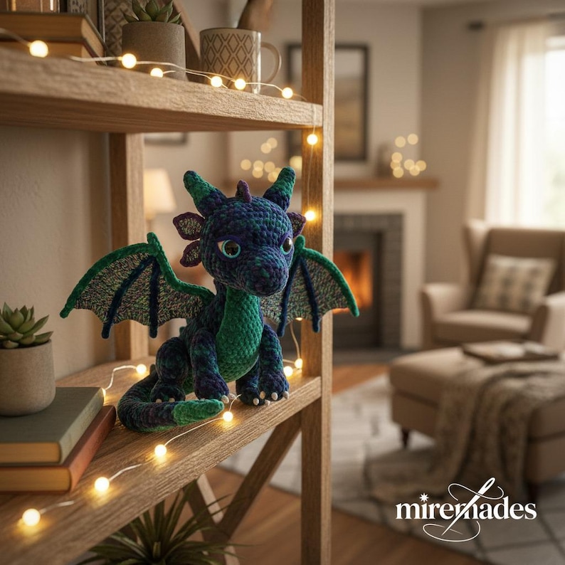 Poseable Shoulder Dragon Amigurumi Crochet Pattern | Wire Armature ...