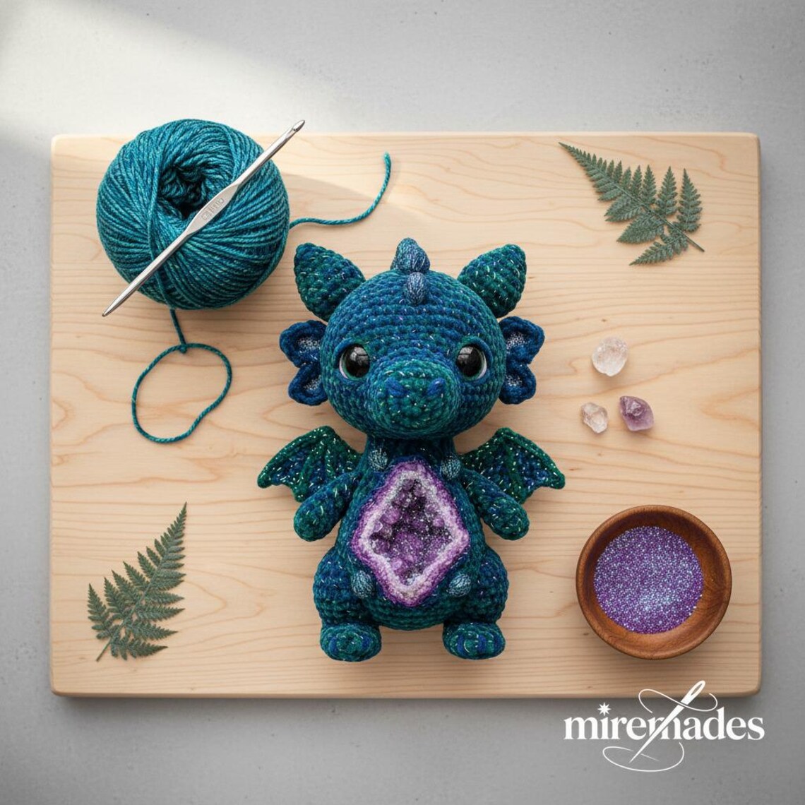 Crochet Dragon Pattern | Amigurumi Geode Plushie (PDF Pattern) - Etsy