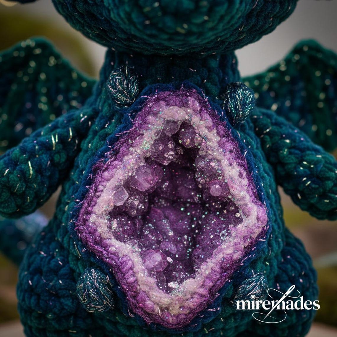 Crochet Dragon Pattern | Amigurumi Geode Plushie (PDF Pattern) - Etsy