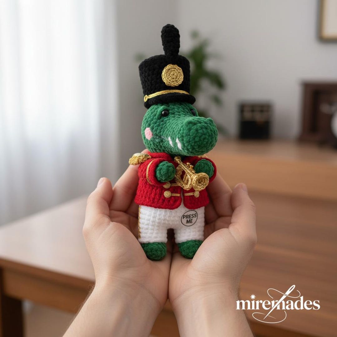 Modèle au crochet Concert Croc Amigurumi | Crocodile musical avec ...