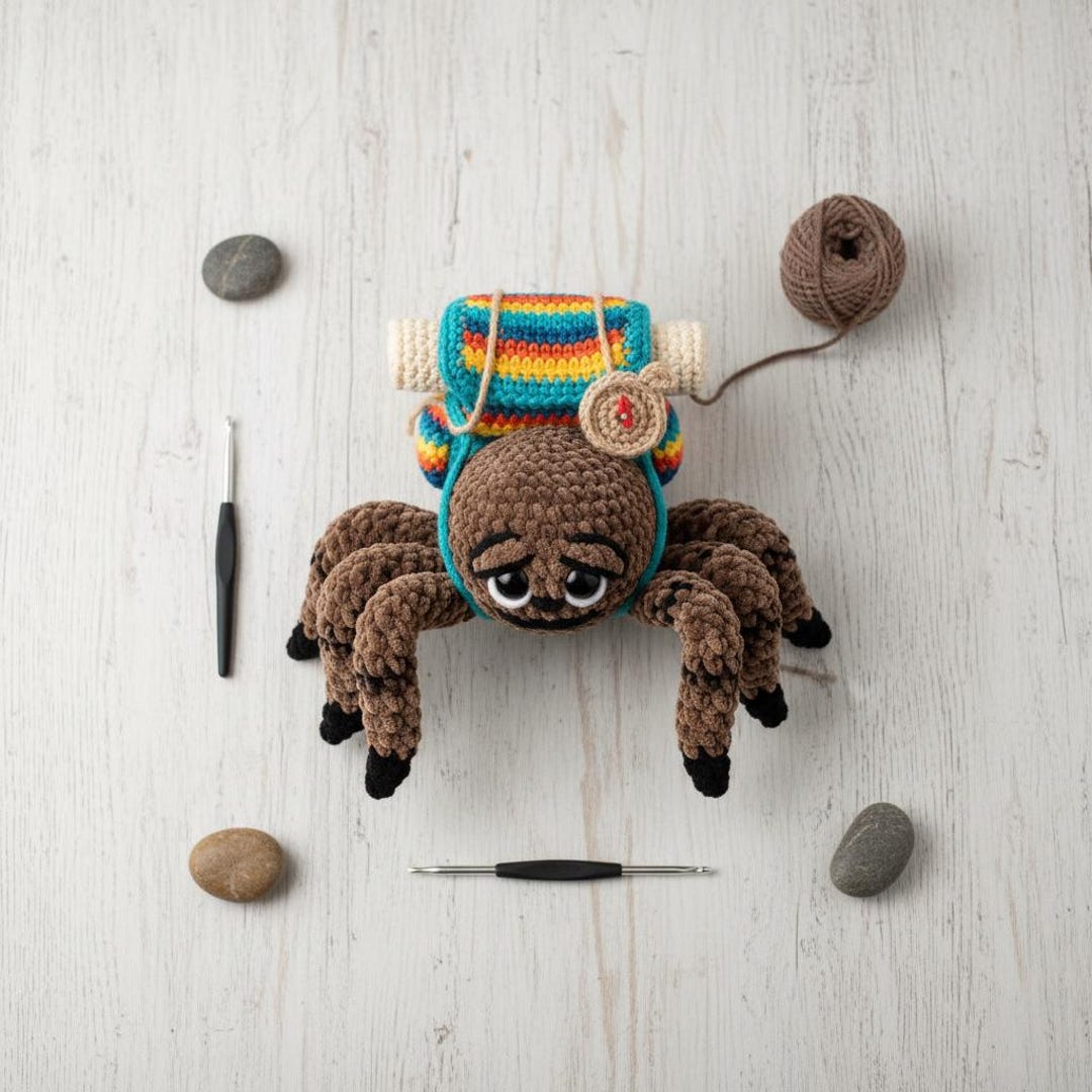 Epic Adventure-ready Tarantula Crochet Pattern | Whimsical Amigurumi ...