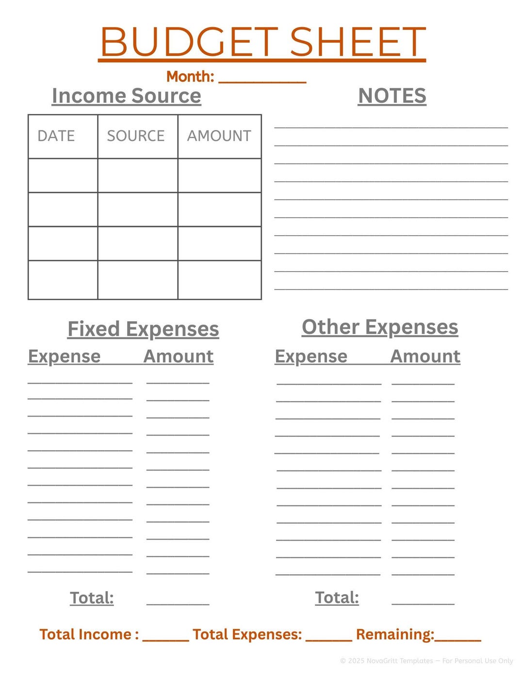 2025-2026 Printable Budget Planner (canadian Edition) - Etsy