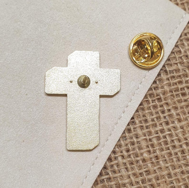 Cross Enamel Pin Badge • "jesus Saves" • Faith-based Christian Pin - Etsy