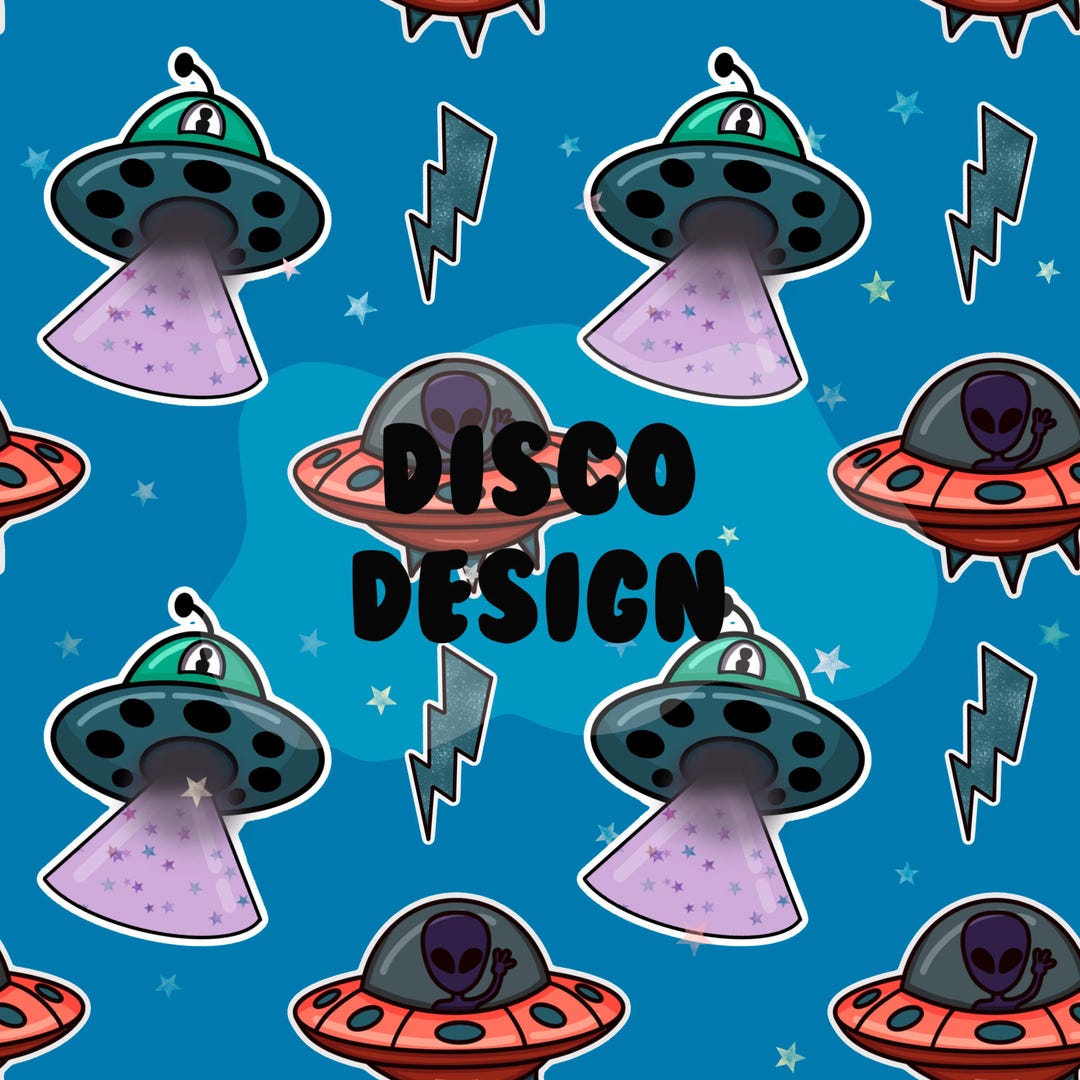 Retro Space Alien Seamless Pattern Tile - Etsy