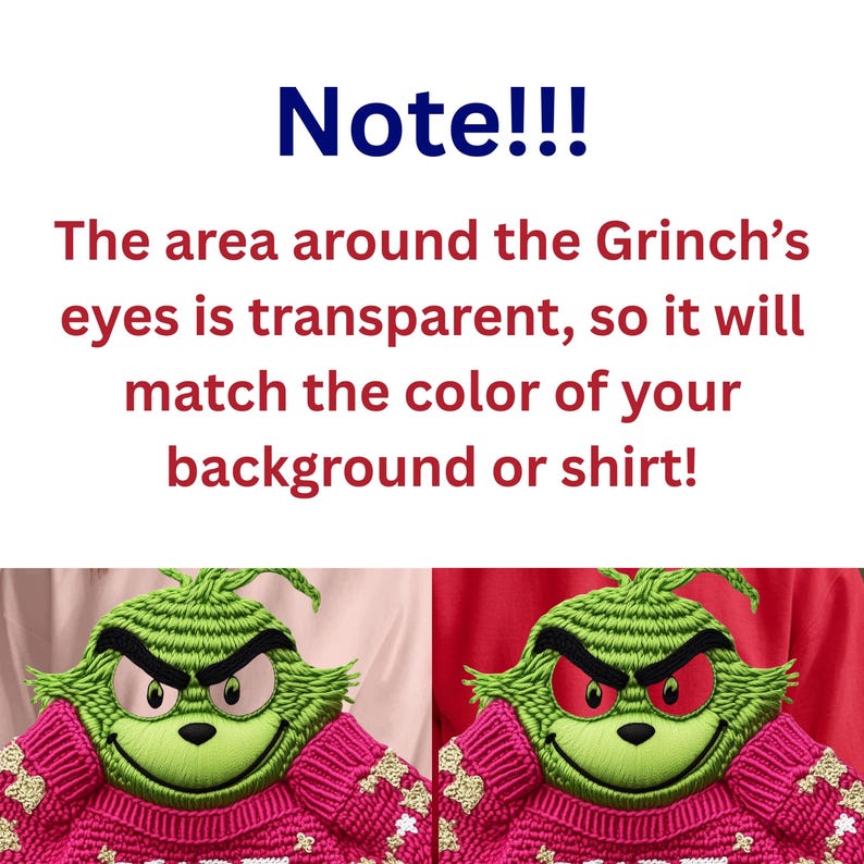 Faux Crochet Grinch PNG 2 : Funny Red Green Guy Christmas Yarn Cute ...