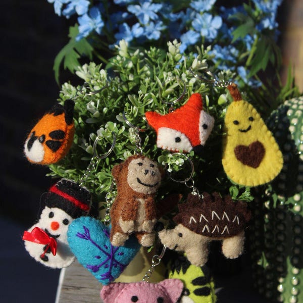 Felt Keychain - Etsy UK
