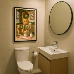 Christmas Wall Art Decor "gingerbread Man" – Digital Download Festive ...