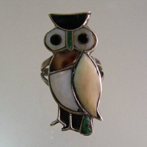 Vintage Southwest Owl Inlay Ring..... Lot 5417 - Etsy