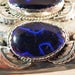 Vintage Museum Quality Banded Azurite Three Stone Southwest Cuff ...