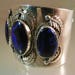 Vintage Museum Quality Banded Azurite Three Stone Southwest Cuff ...