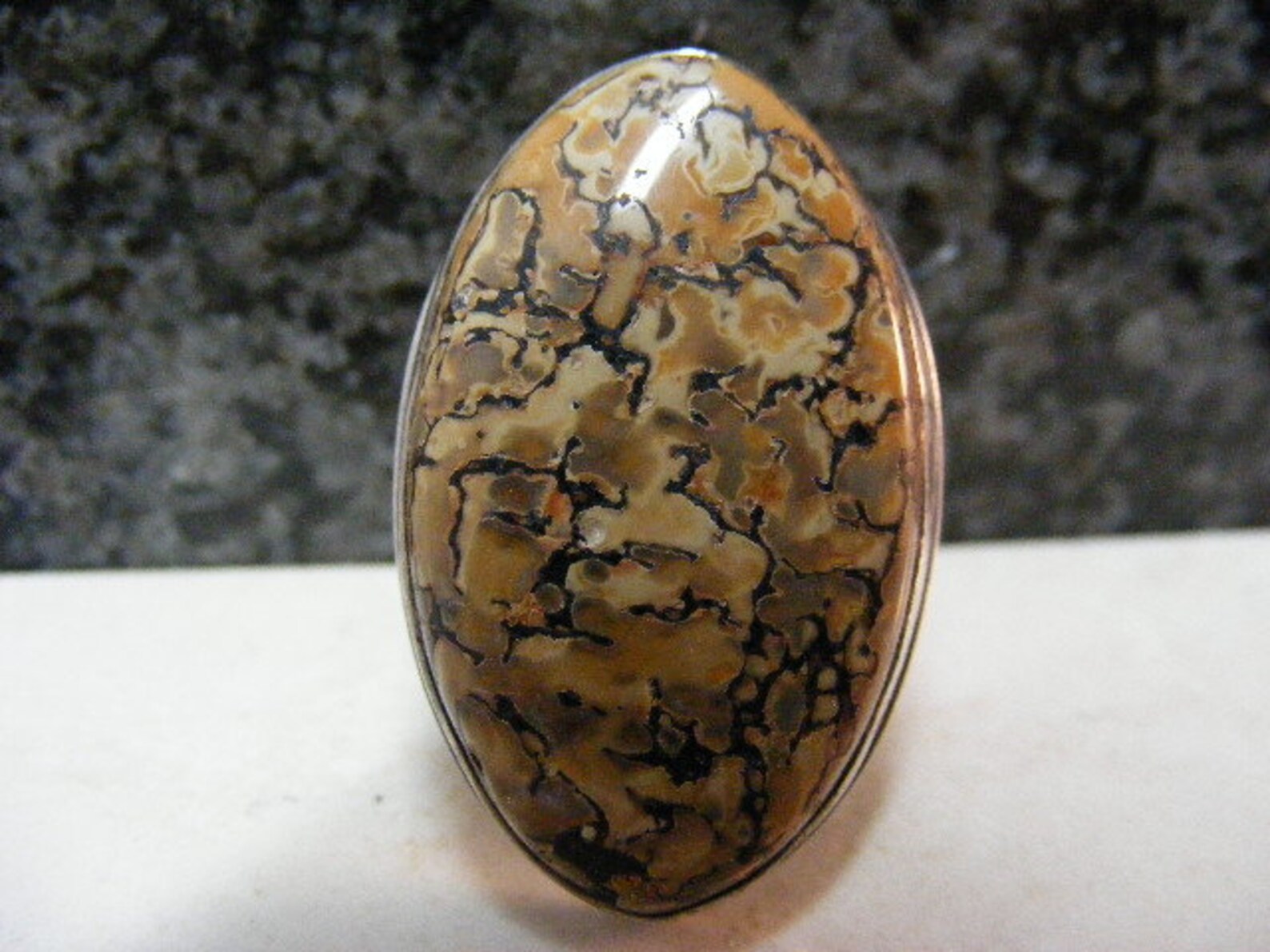 Large Signed Vintage Native American Dinosaur Bone Ring in Sterling ...