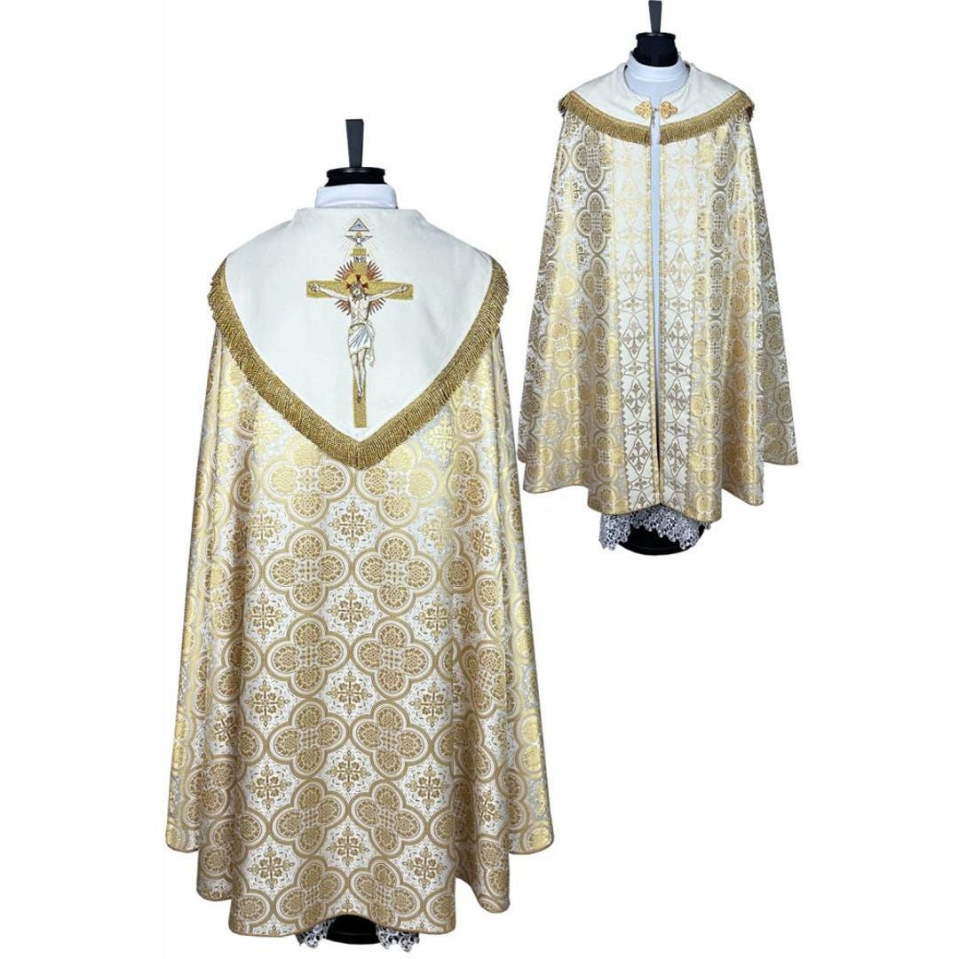 Liturgical Cope Jesus Christ Crucified – Eucharistic Vestment for ...