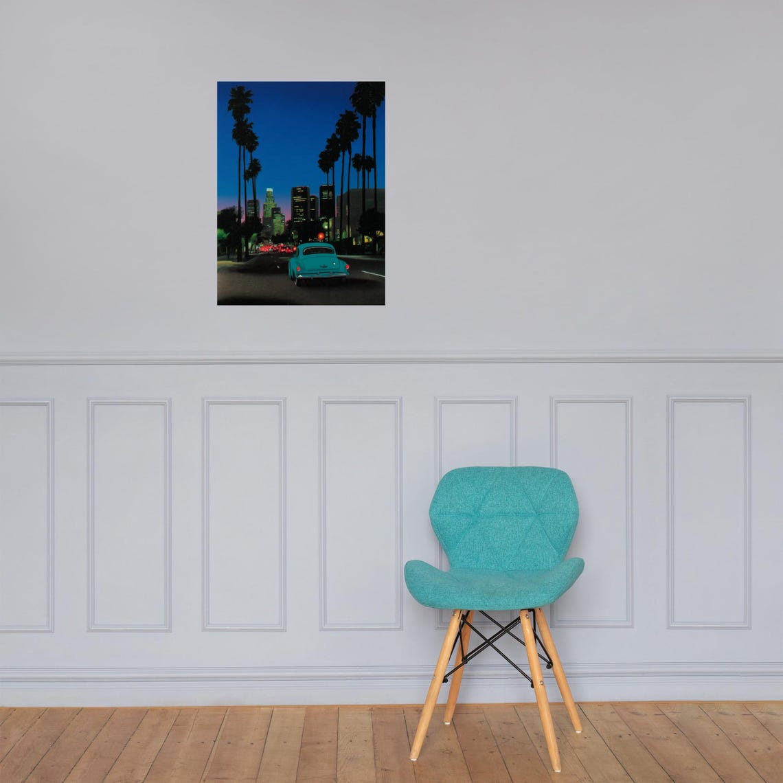 Los Angeles Night Drive Poster, 80s City Pop Art Print, Vaporwave ...