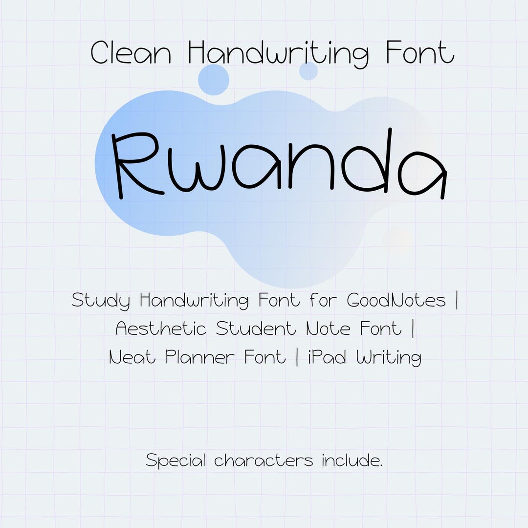 Clean Handwriting Font for Goodnotes | Study Notes & Digital Planner ...