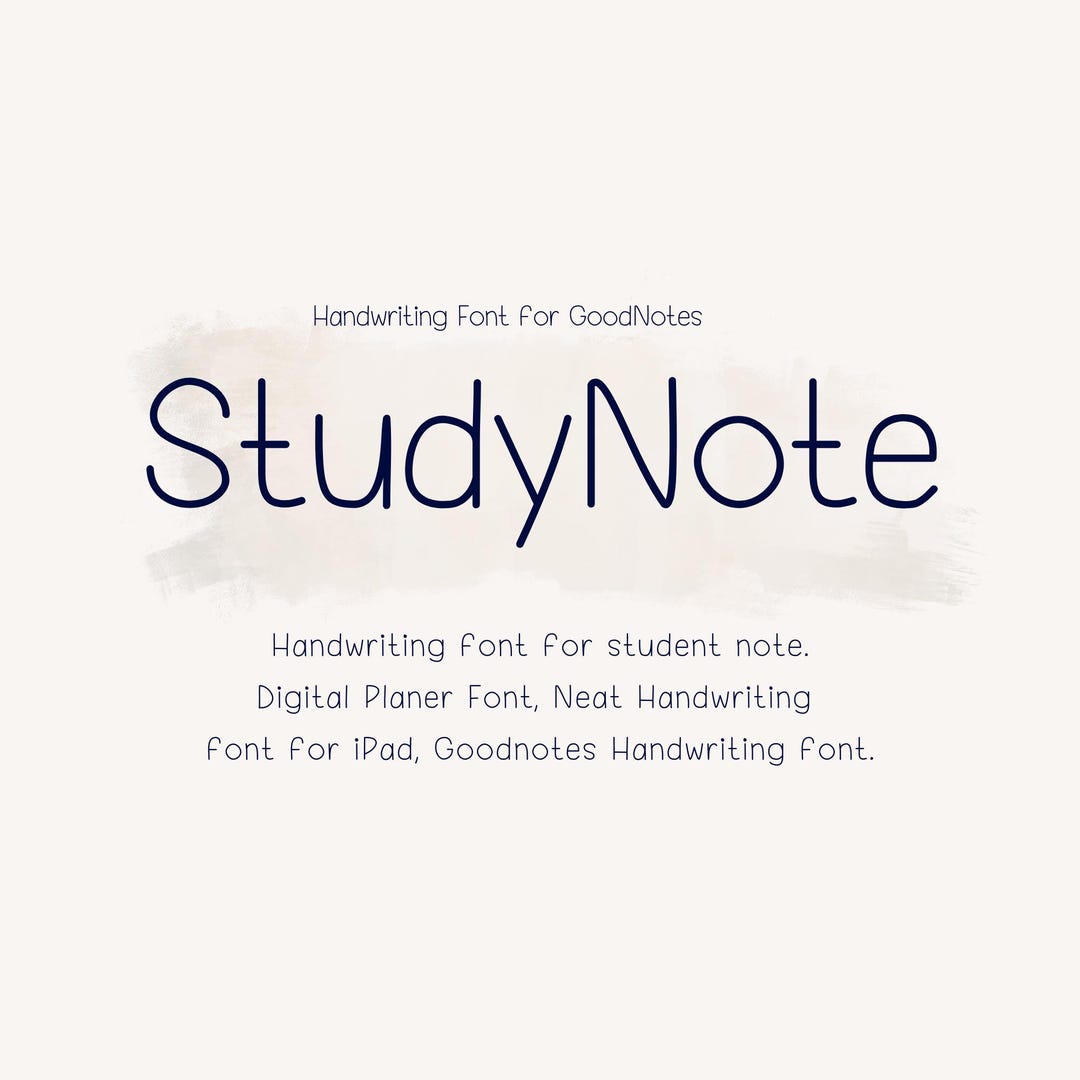 Handwriting Font for Goodnotes iPad | Cute Minimal Student Font ...