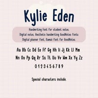 Neat Handwriting Font for Goodnotes, Cute Handwritten Girly Font, Study ...